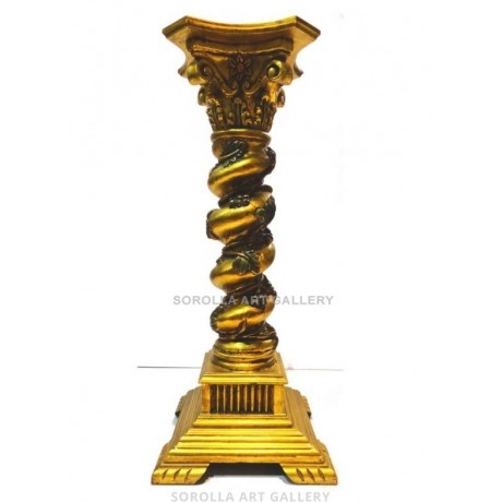 Tallas madera: Columna Salomónica - 65 cm - Galería de arte online.