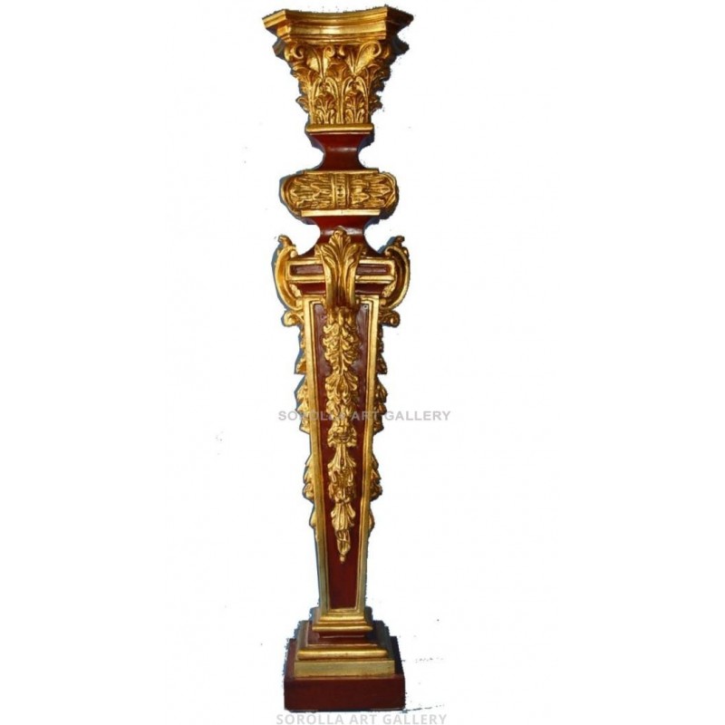 Tallas madera: Columna Estipite - 143 cm - Galería de arte online.